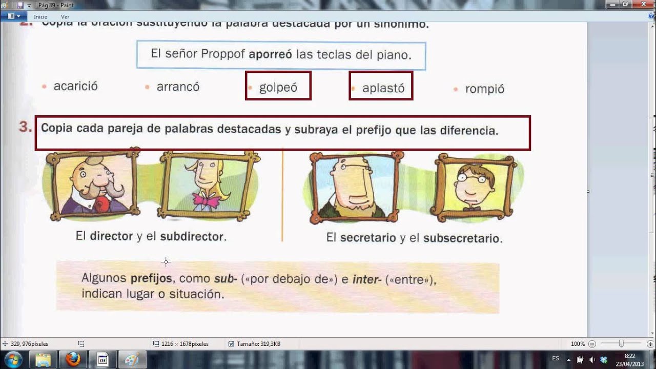 CEEBORJA.LENGUA. 4ºE.P. Tema 7. Prefijo sub-inter - YouTube