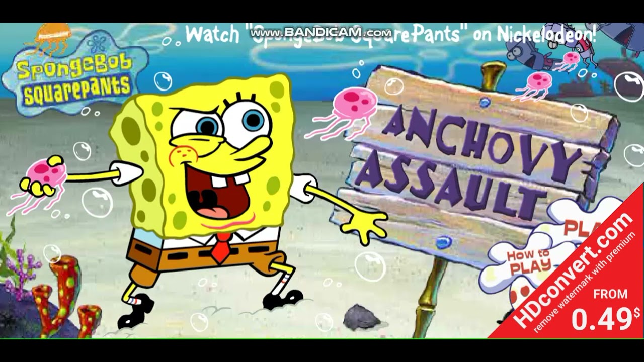 SpongeBob Squarepants Game: Anchovy Assault: Contest Mode Gameplay ...