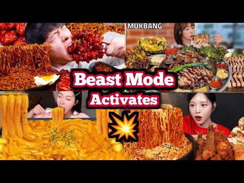 Do Mukbangers activate beast mode?💥#eatingsounds #mukbang # ...