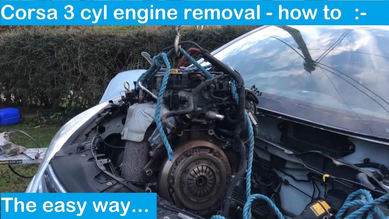 Vauxhall Corsa 1.0 3 cylinder - How to remove the engine the easy way ...