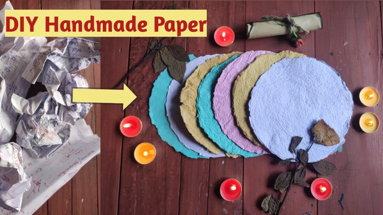 || DIY Handmade Paper || Recycle waste papers || DIY Paper Craft ...