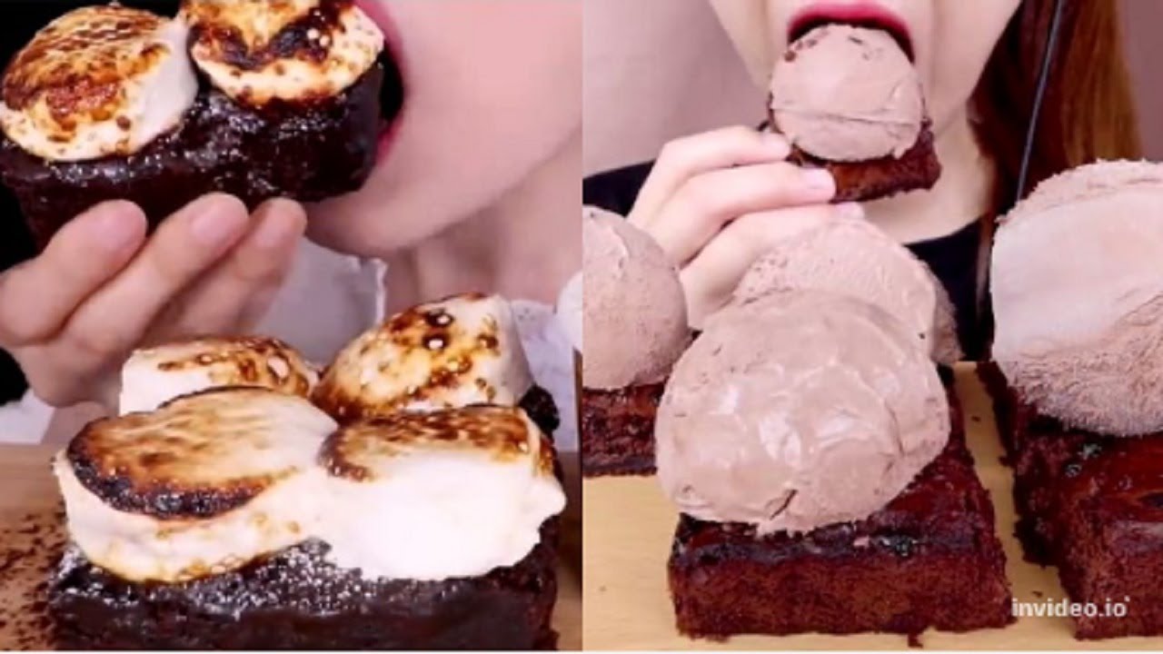 ASMR MUKBANG COMPILATION | BROWNIES | EATING SOUNDS | SATISFYING | GOOD FOOD ASMR - YouTube