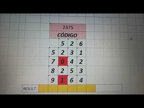 TABELAS para o concurso 2375 mega sena