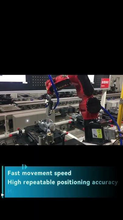Engine gluing robot arm,automatic robotic gluing, #handling #sorting #assembly #industrial # ...