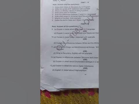 #ou degree 2nd sem programming with c and c++ question paper b.com(CBCS ...