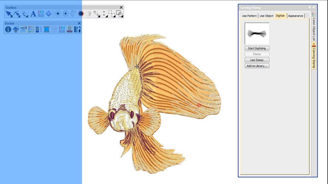 Creating custom stitch patterns with Carving Stamp in Wilcom's ...