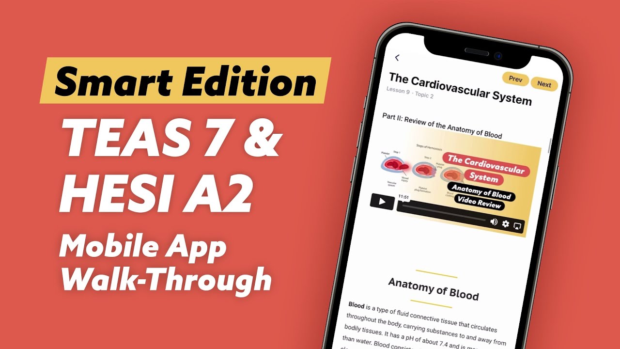 Smart Edition TEAS 7 & HESI A2 Mobile App Walk Through - YouTube
