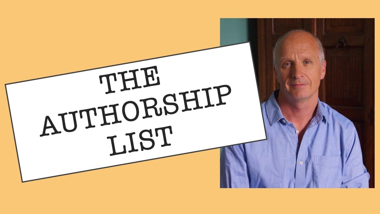 How to decide on your paper's list of authors - YouTube