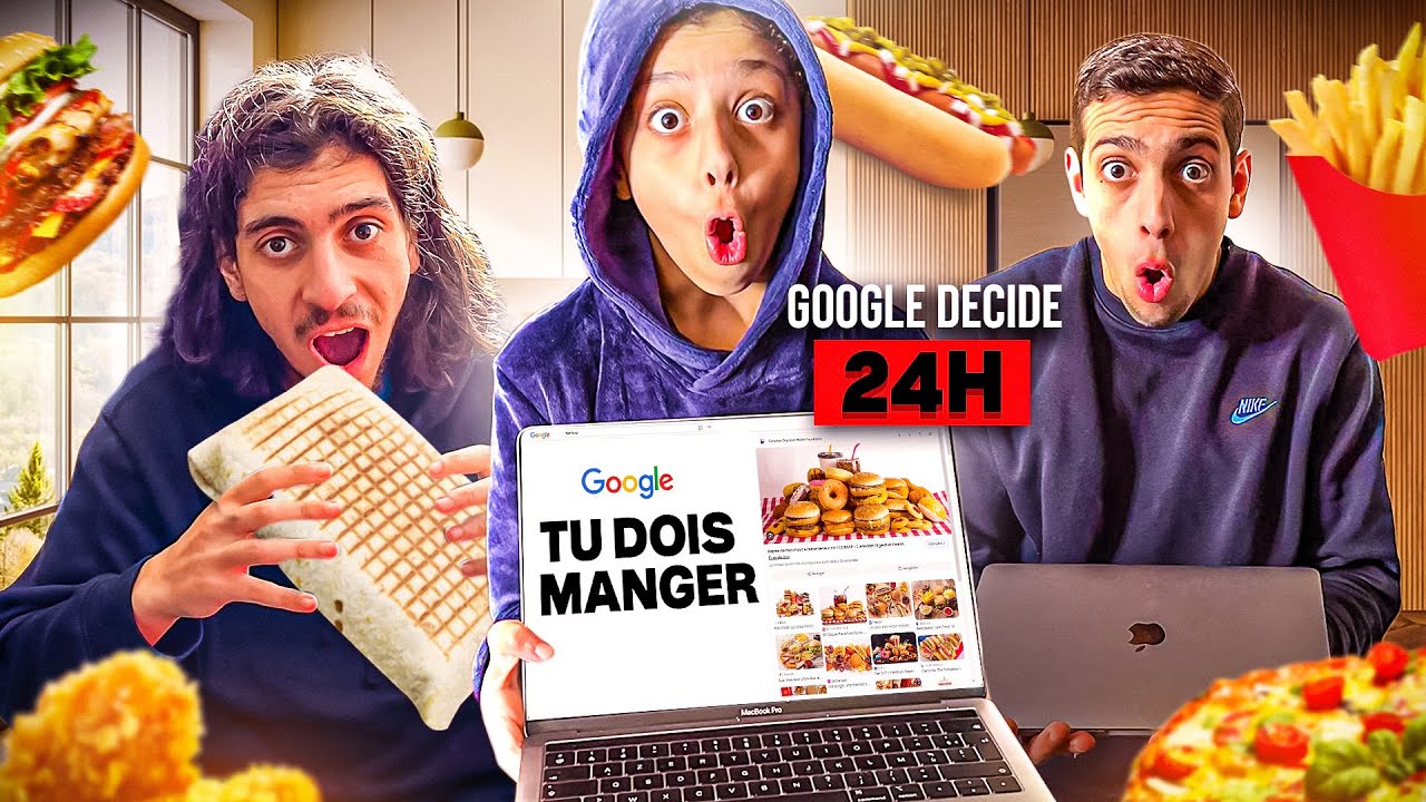 Google IMAGE DECIDE CE QU'ON MANGE PENDANT 24H ! 🥳 ( Incroyable la ...