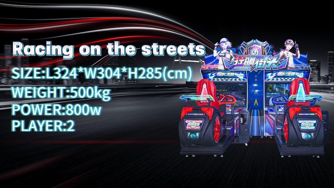AMA High Quality Coin Operated Racing Game 55 "LCD Arcade Racing Car ...