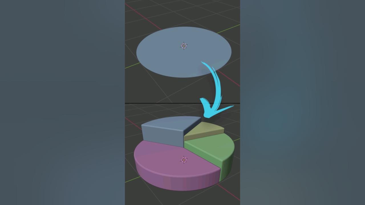 How to make Pie Chart 3D model in Blender #blender #b3d #cgian - YouTube