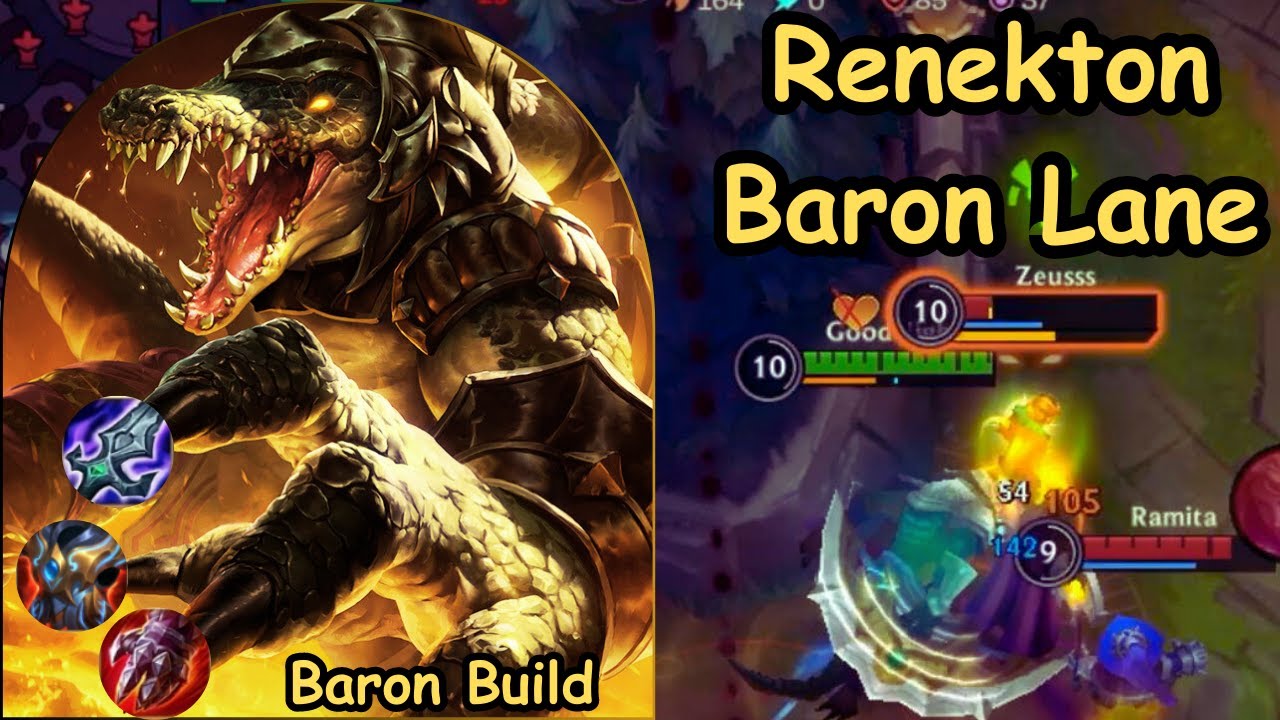 RENEKTON VS FIORA IN BARON LANE, FIORA IS SO STRONG AT 1 ON 1 | SOLO ...