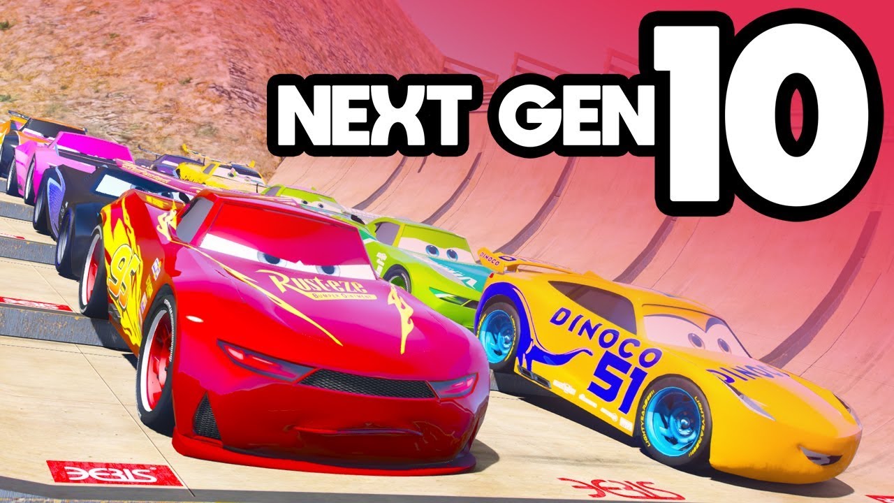 10 NEXT GEN CARS 3 CANYON CROSS PARKOUR RACE - YouTube