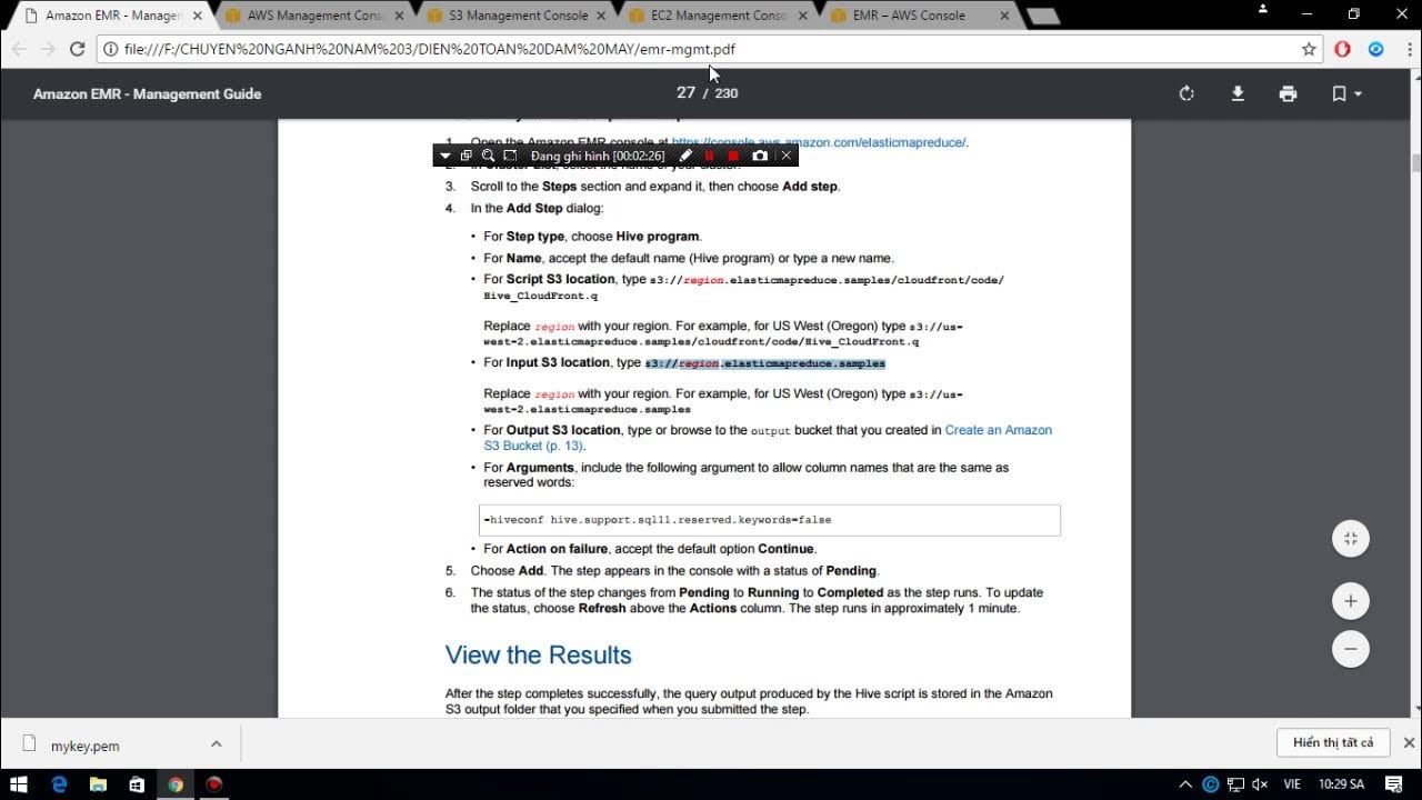 Group06- Demo Getting Started: Analyzing Big Data with Amazon EMR - YouTube