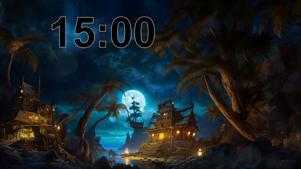 15 Minute Timer | Beautiful Tropical Island Ambience 🏝️ - YouTube