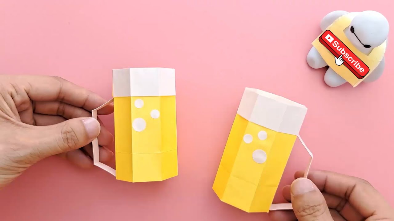 Make This EASY 3D Origami Beer Mug! 🍺 Simple DIY Origami Tutorial You ...