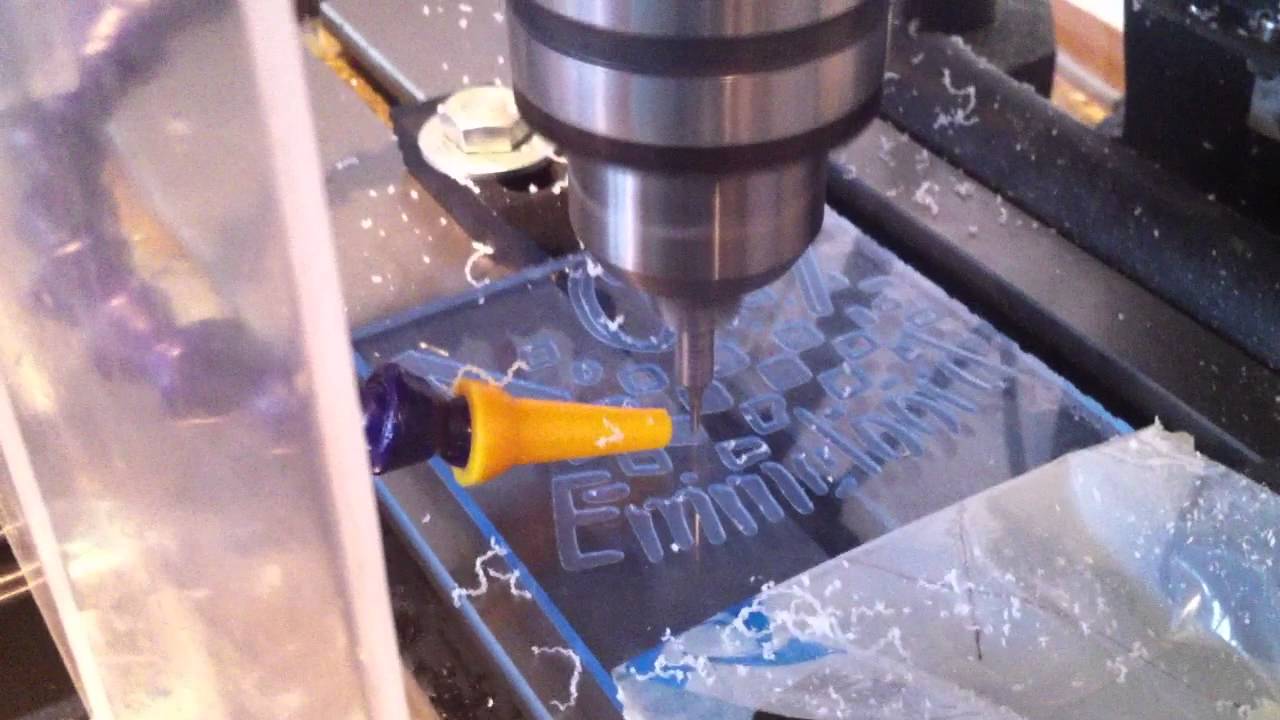 CNC milling polycarbonate - YouTube