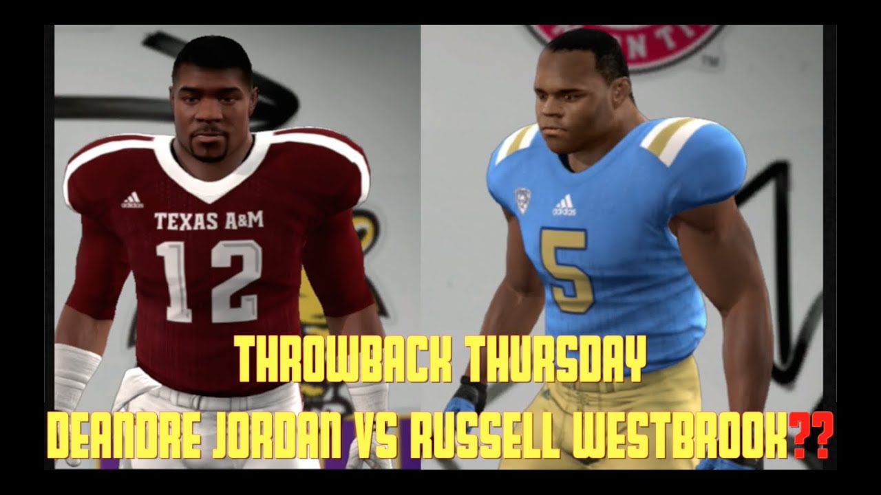 Thursday Throwback NCAA 14 (DeAndre Jordan vs Russell Westbrook) - YouTube