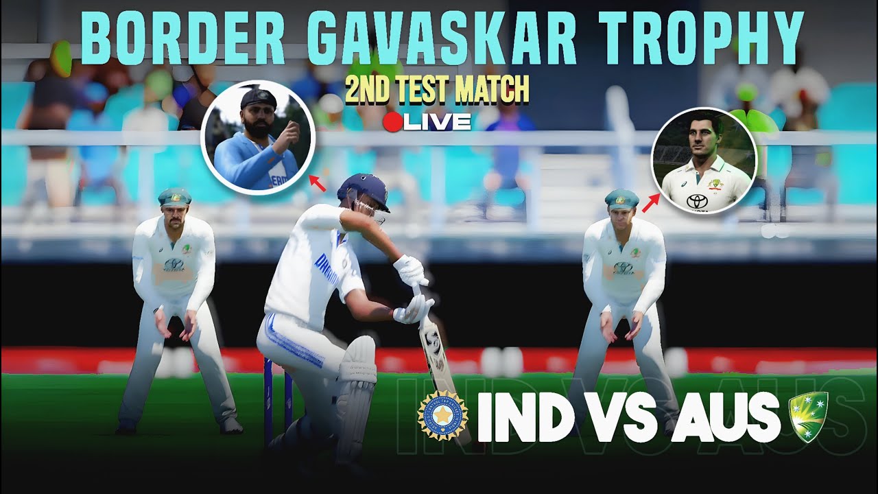 BGT 2nd Test | IND vs AUS Test Match Day 1 | Cricket 24 | Adimax Playz ...