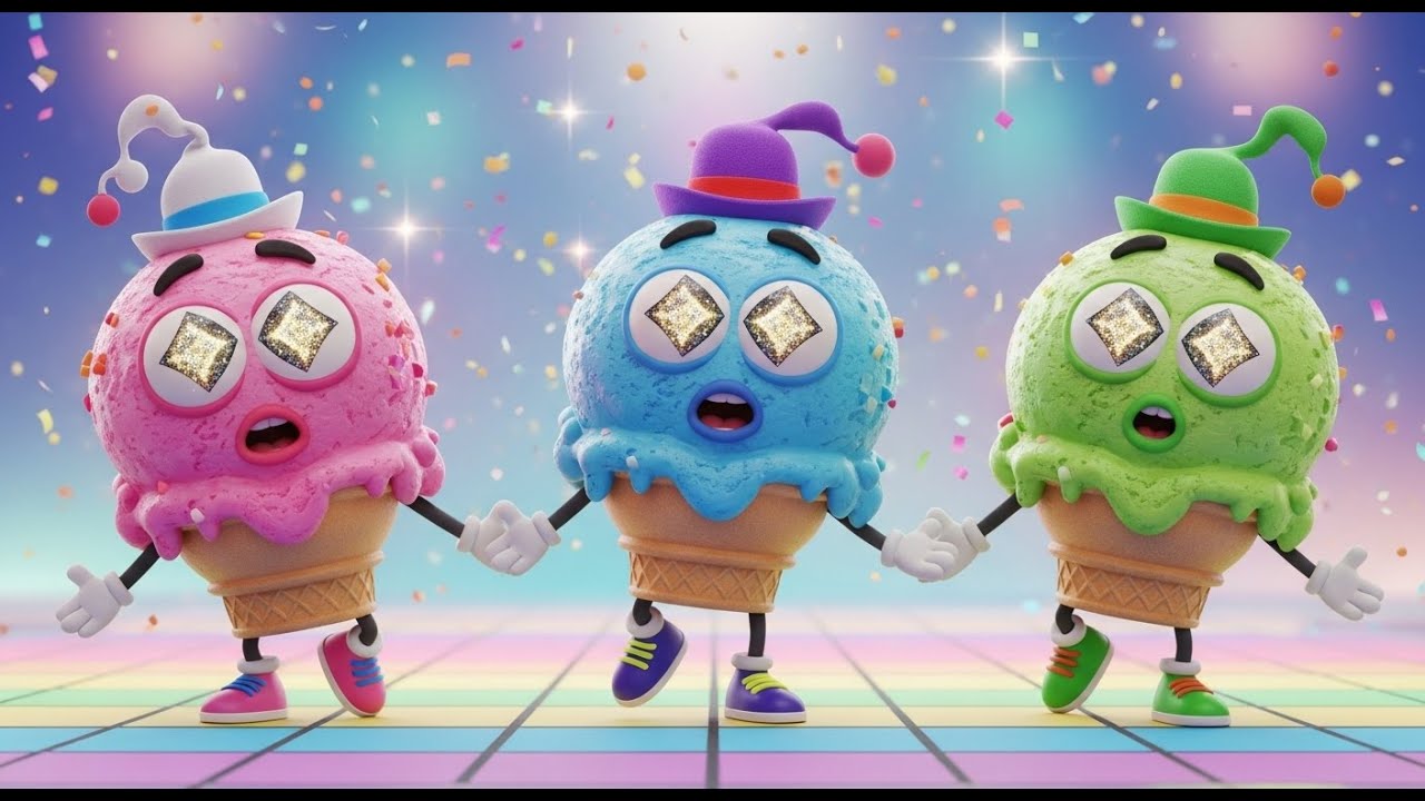 Learn Colors with Silly Ice Cream Cones 🍦🌈 | Color Song for Kids ...