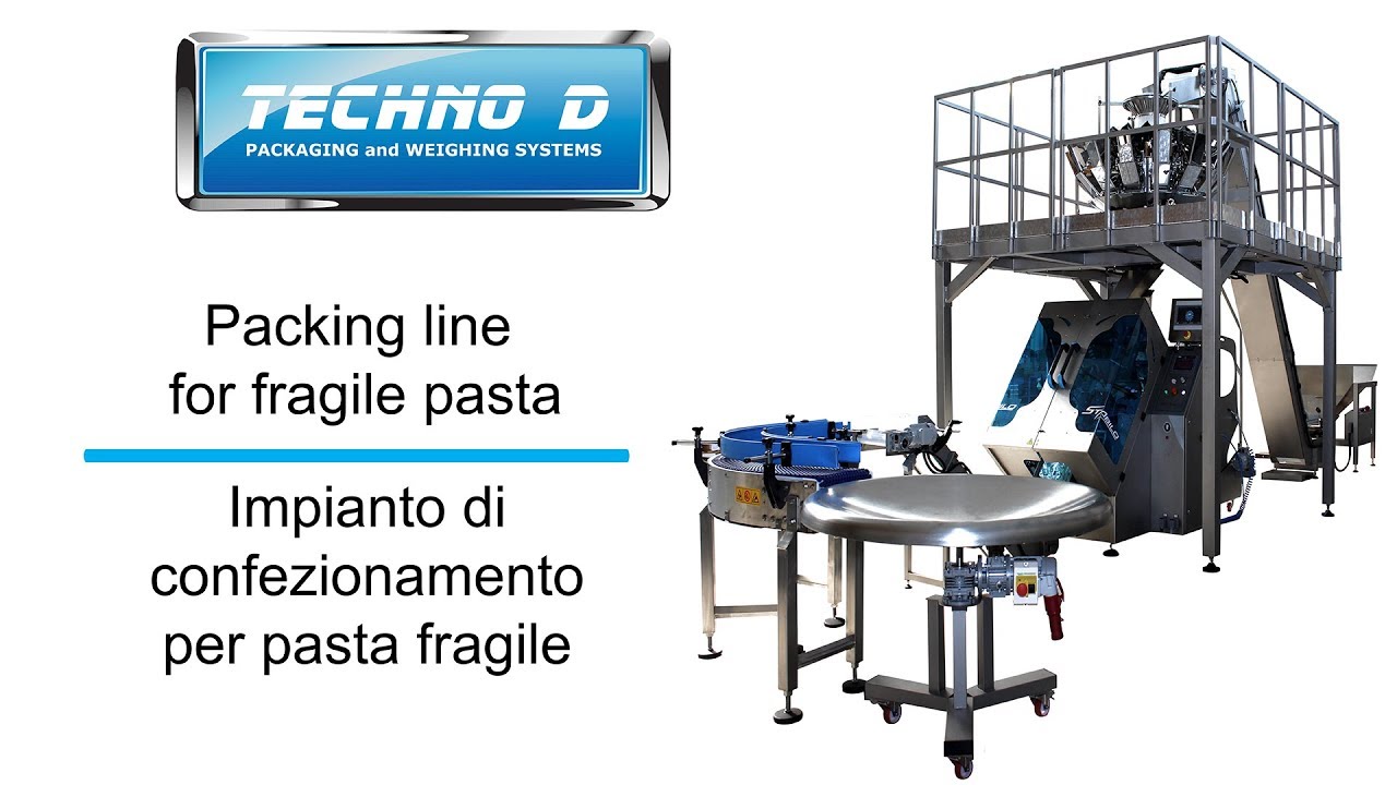 TECHNO D - Packing line for fragile pasta - YouTube
