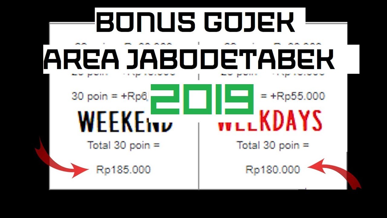 BONUS GOJEK 2019 AREA JABODETABEK !!! TURUN MENJADI 180 RIBU - YouTube