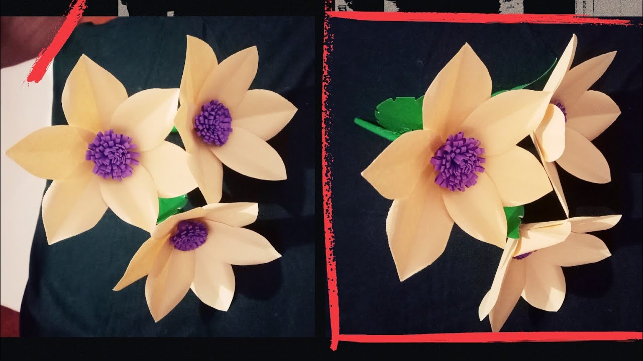 lite smart flowers easy paper craft.. - YouTube