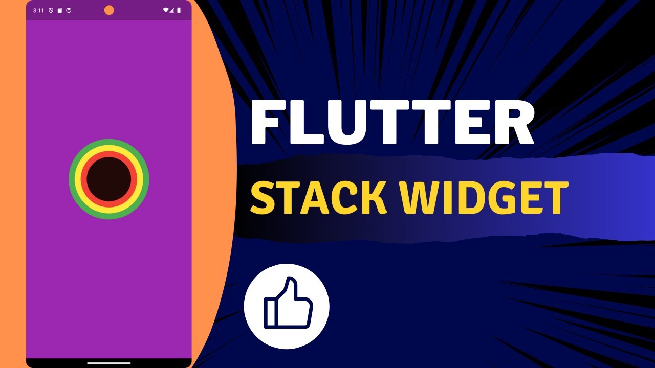 Flutter Stack Widget..! - YouTube Flutter Stack Widget..! - YouTube