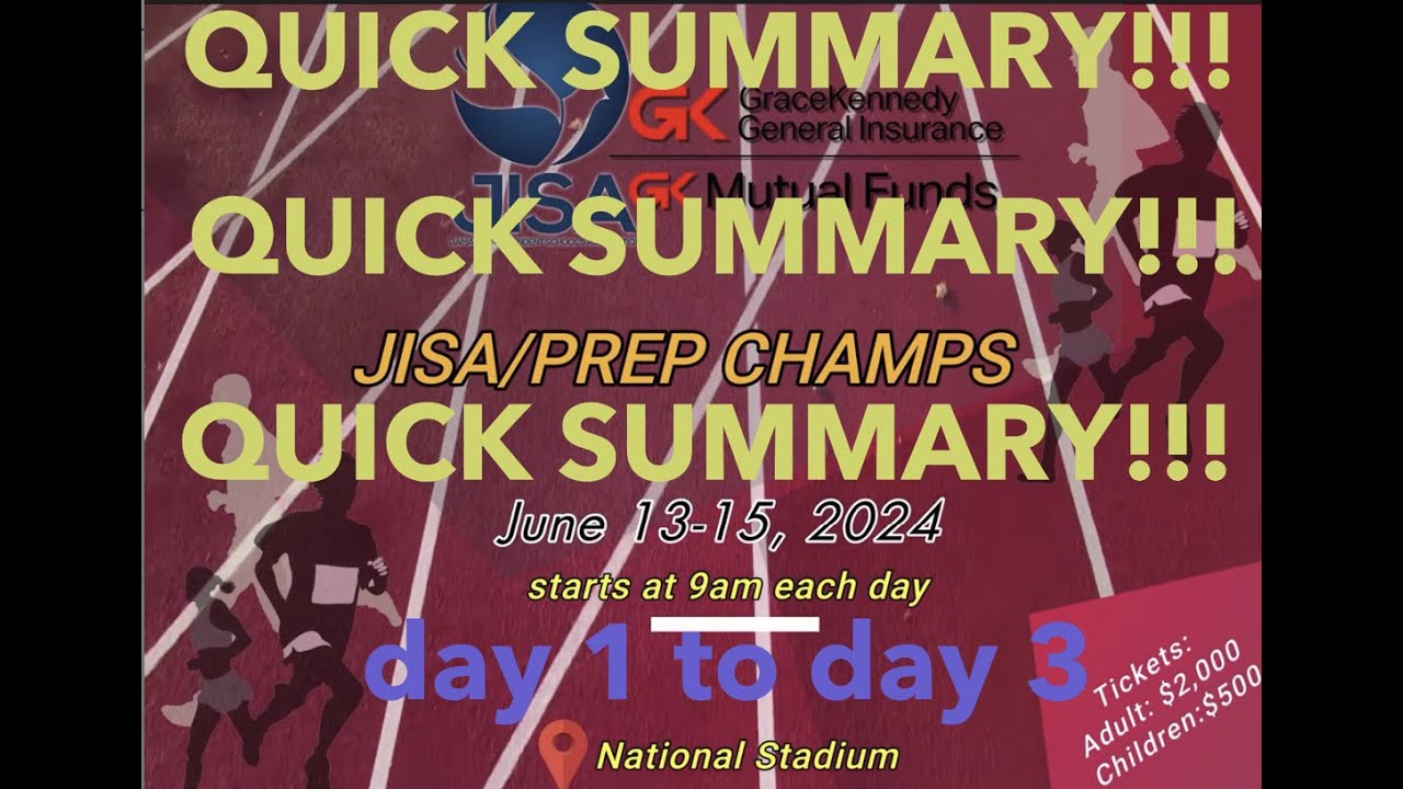 JISA Prep Champs 2024 Quick Summary All Days | Jamaica Prep Schools | - YouTube