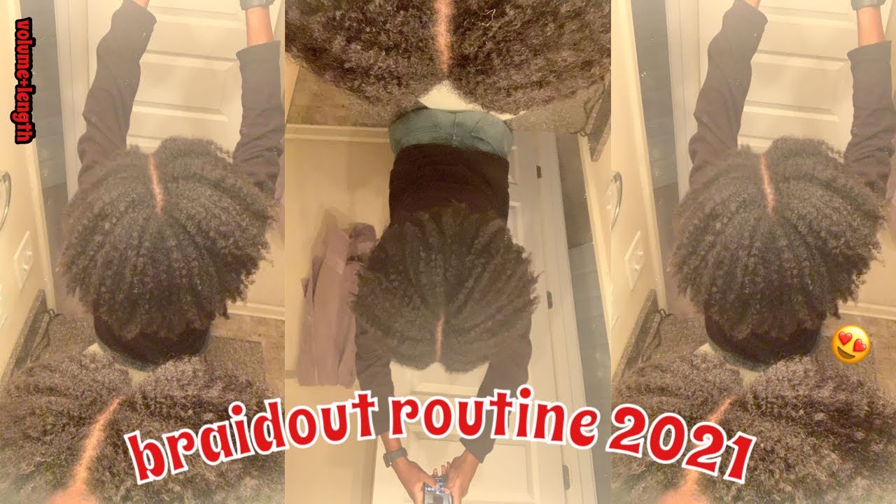 FLUFFY BRAID OUT ROUTINE 2021|TYPE 4 - YouTube
