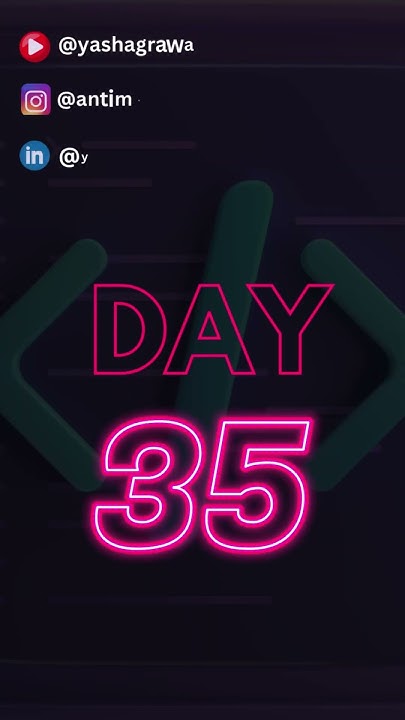 Day 35 100 100 Days Of Code And Dsa Challenge 3️⃣5️⃣ Leetcode 100dayschallenge Dsa