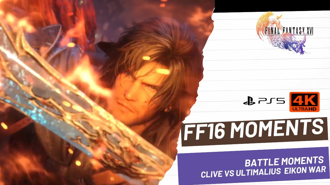 #ff16 Battle Moments : Clive vs Ultimalius All Eikon Battles - YouTube