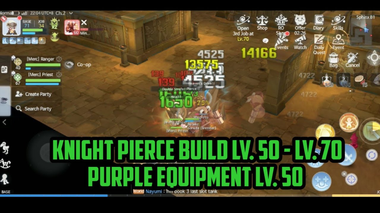 KNIGHT PIERCE BUILD BEGINNER - RAGNAROK ORIGIN - YouTube