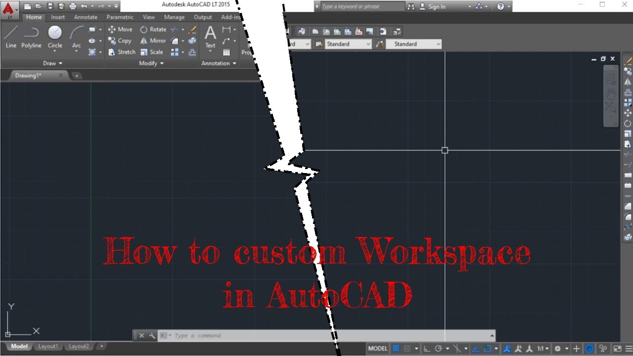 How to custom workspace in AutoCAD - YouTube