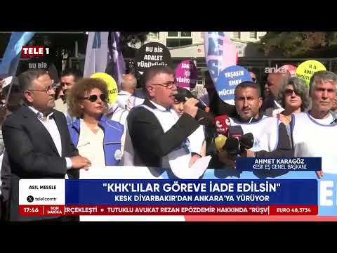 KESK'li İhraçlar Yürüyor - Basın Açıklaması KESK Eş Genel Başkanı Ahmet Karagöz Amed
