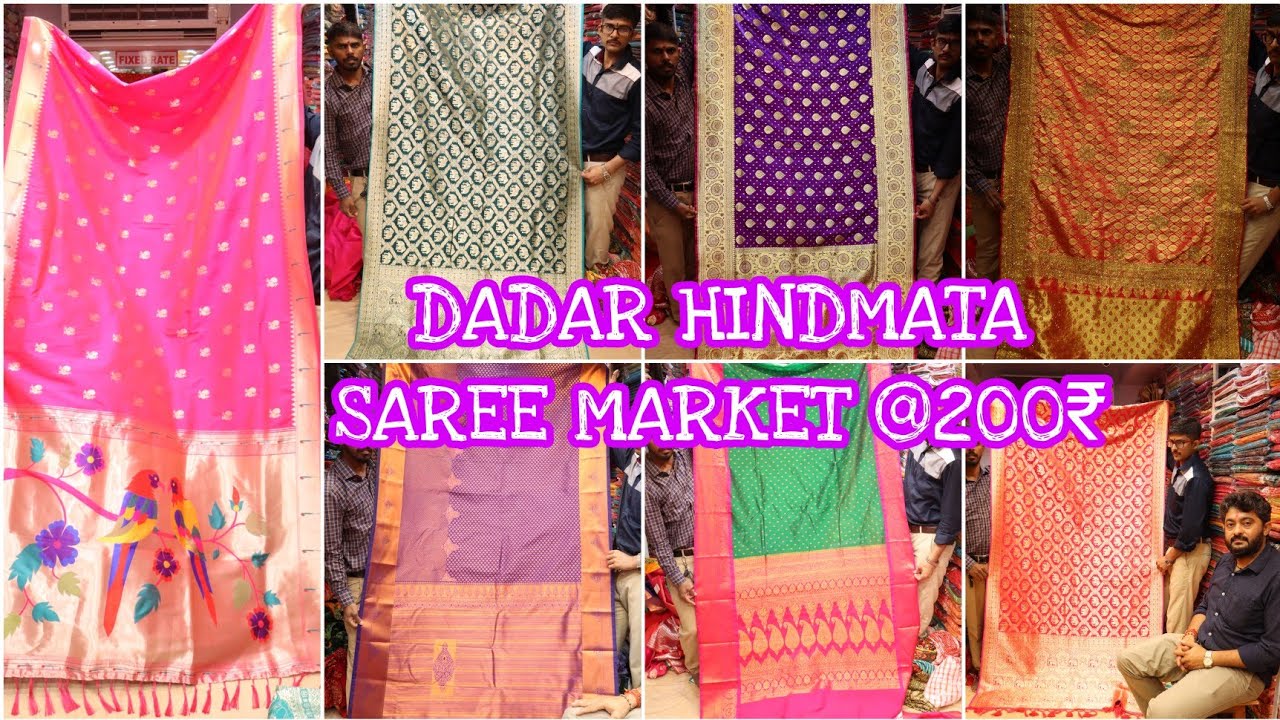 Dadar Hindmata Saree Market 200₹ | Festival Special Sarees collection ...
