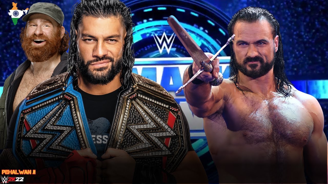 ROMAN REIGNS & SAMI ZAYN VS DREW MCINTYRE | SMACKDOWN| WWE 2K22 # ...