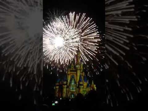 Highlight: Tinker Bell flies off Cinderella's Castle during Happily ...