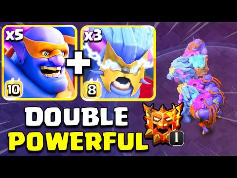 DOUBLE SUPER ARMY Working in Legend 1 Mode! TH18 Attack Strategy in Clash of Clans