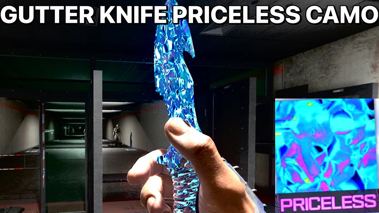 UNLOCKING PRICELESS CAMO ON THE GUTTER KNIFE ISANE MOVEMENT CALL OF ...