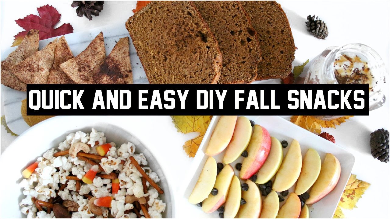 QUICK & EASY DIY FALL FOOD SNACKS + PARTY TREATS!! - YouTube