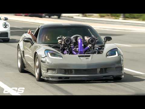 Supercars Accelerating at South OC C&C - Revuelto SV, Gintani Revuelto, Regera, Twin Turbo Corvette