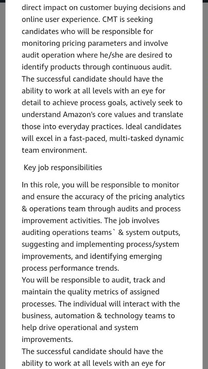 Amazon Associate - Retail Process - CMT - Work From Office, Chennai | Amazon jobs in Chennai ...