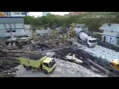 Proses pembangunan (GKB) unair kampus C - YouTube