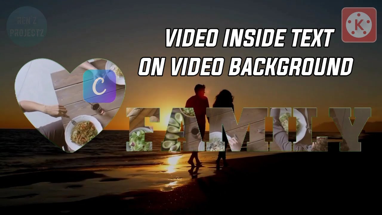 VIDEO INSIDE TEXT ON VIDEO BACKGROUND #tutorial #kinemaster #canva ...