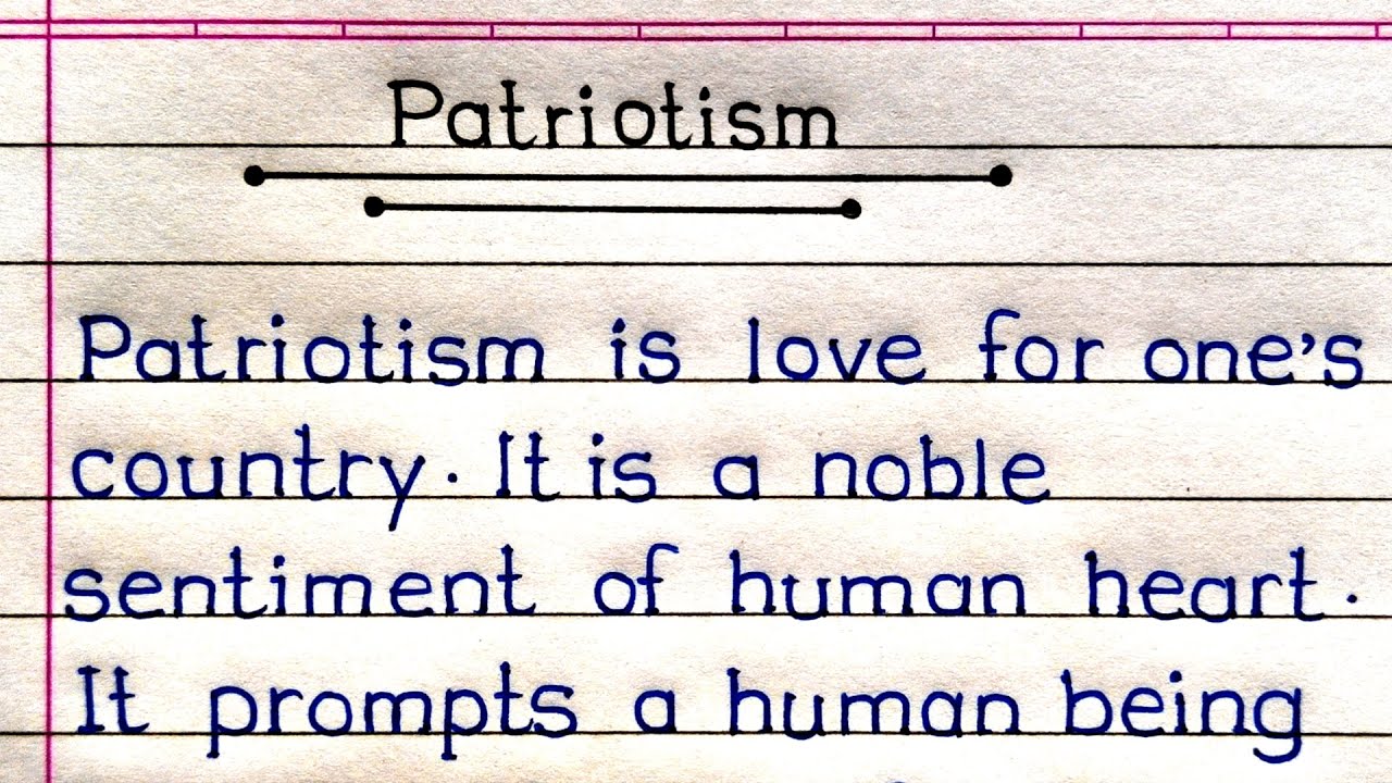 Essay On Patriotism In English | Patriotism Essay In English ...