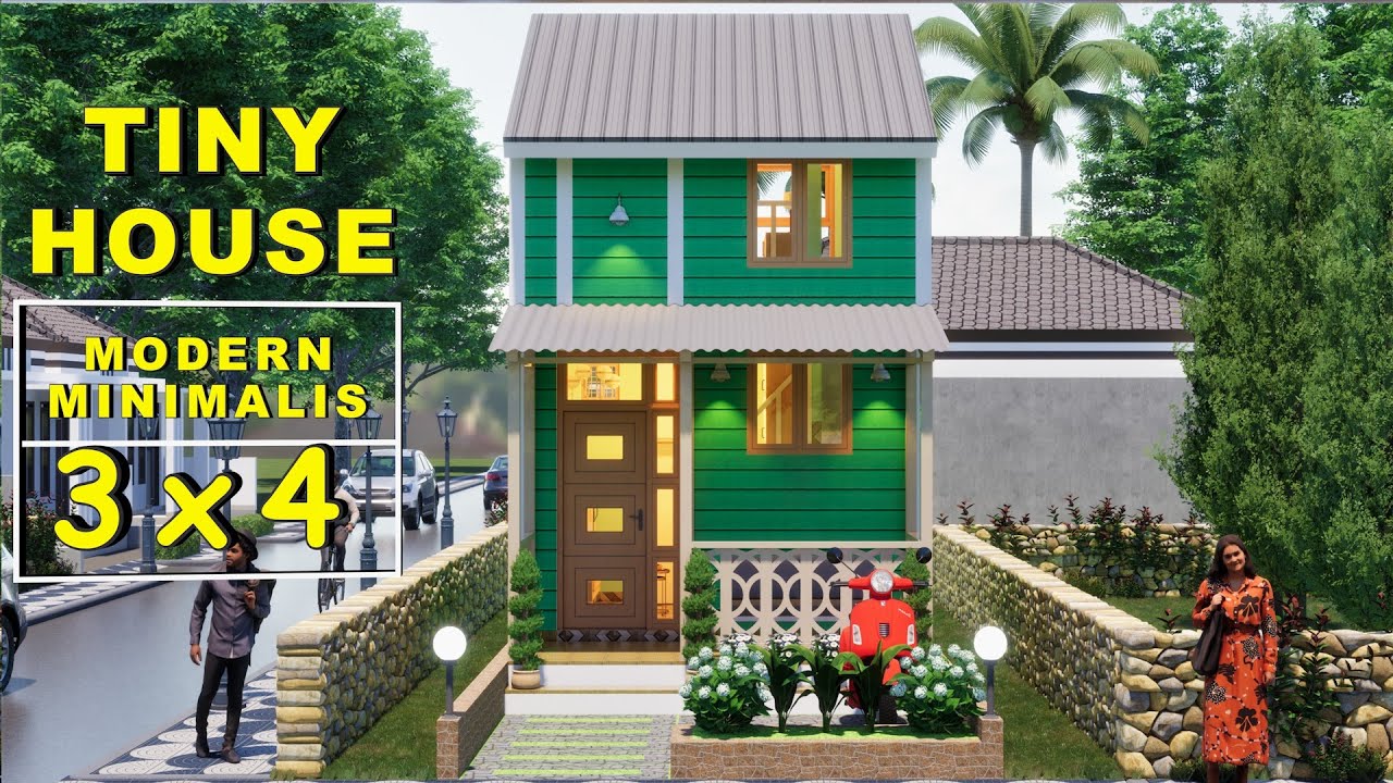Desain Rumah 3x4 Meter | Tiny House | Optimal | Mezzanine - YouTube