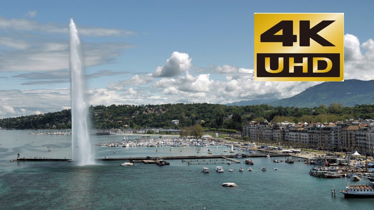 Geneva Switzerland - One of the Most Beautiful Cities in Europe. 4K UHD ...