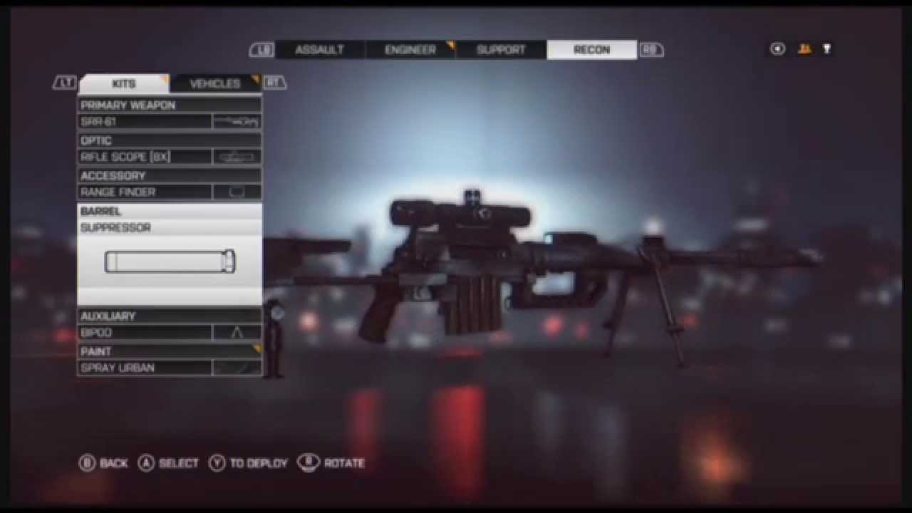 Battlefield 4 Gameplay-SRR 61(Chey-Tac m200 Intervention loadout) - YouTube