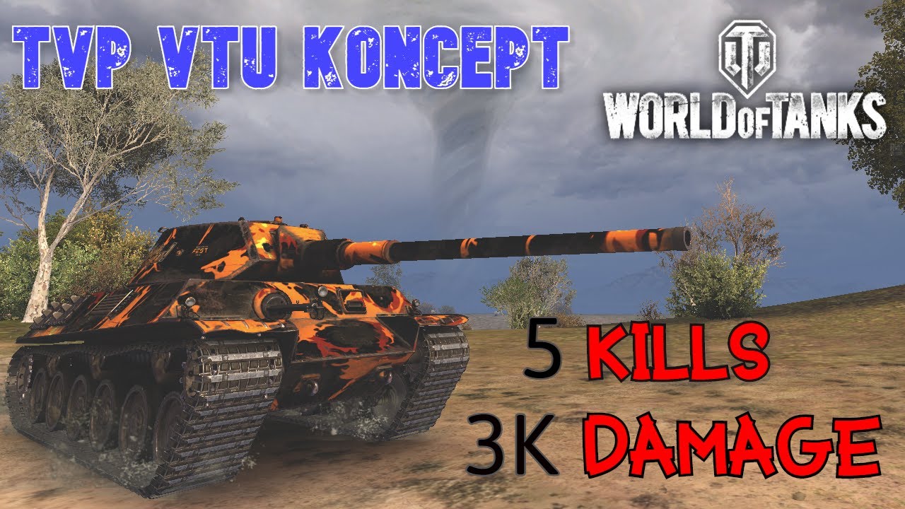 TVP VTU - 5Kills 3K Damage in stock | World of Tanks Top Replays - YouTube